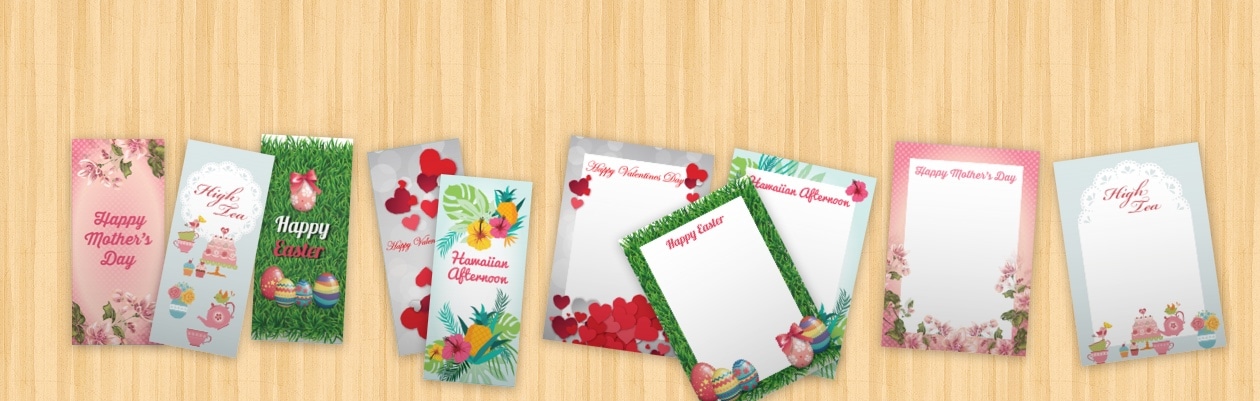 Downloadable Menu templates for themed events