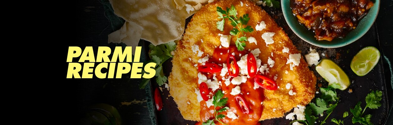 Add on-trend twists to schnitzel with these parmi toppers