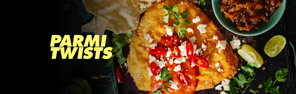 Add a twist to schnitzels with these on trend parmi toppers